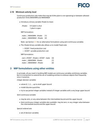 Mip formulations quick_reference (2) | PDF