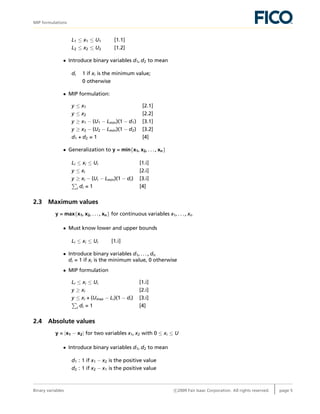 Mip formulations quick_reference (2) | PDF