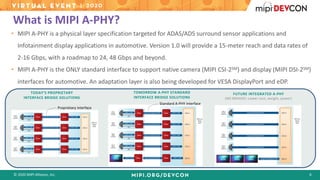 MIPI DevCon 2020 | MIPI A-PHY: Laying the Groundwork for MIPI’s ...