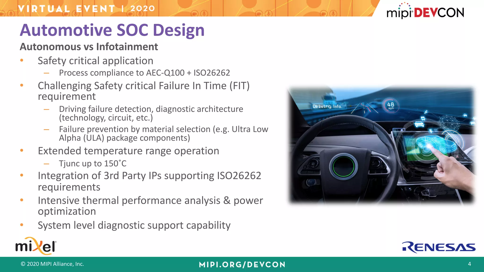 MIPI DevCon 2020 | High Speed MIPI CSI-2 Interface Meeting Automotive ...
