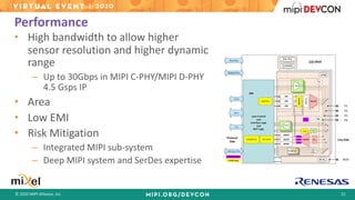 MIPI DevCon 2020 | High Speed MIPI CSI-2 Interface Meeting Automotive ...