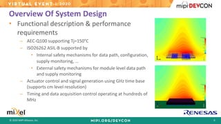MIPI DevCon 2020 | High Speed MIPI CSI-2 Interface Meeting Automotive ...