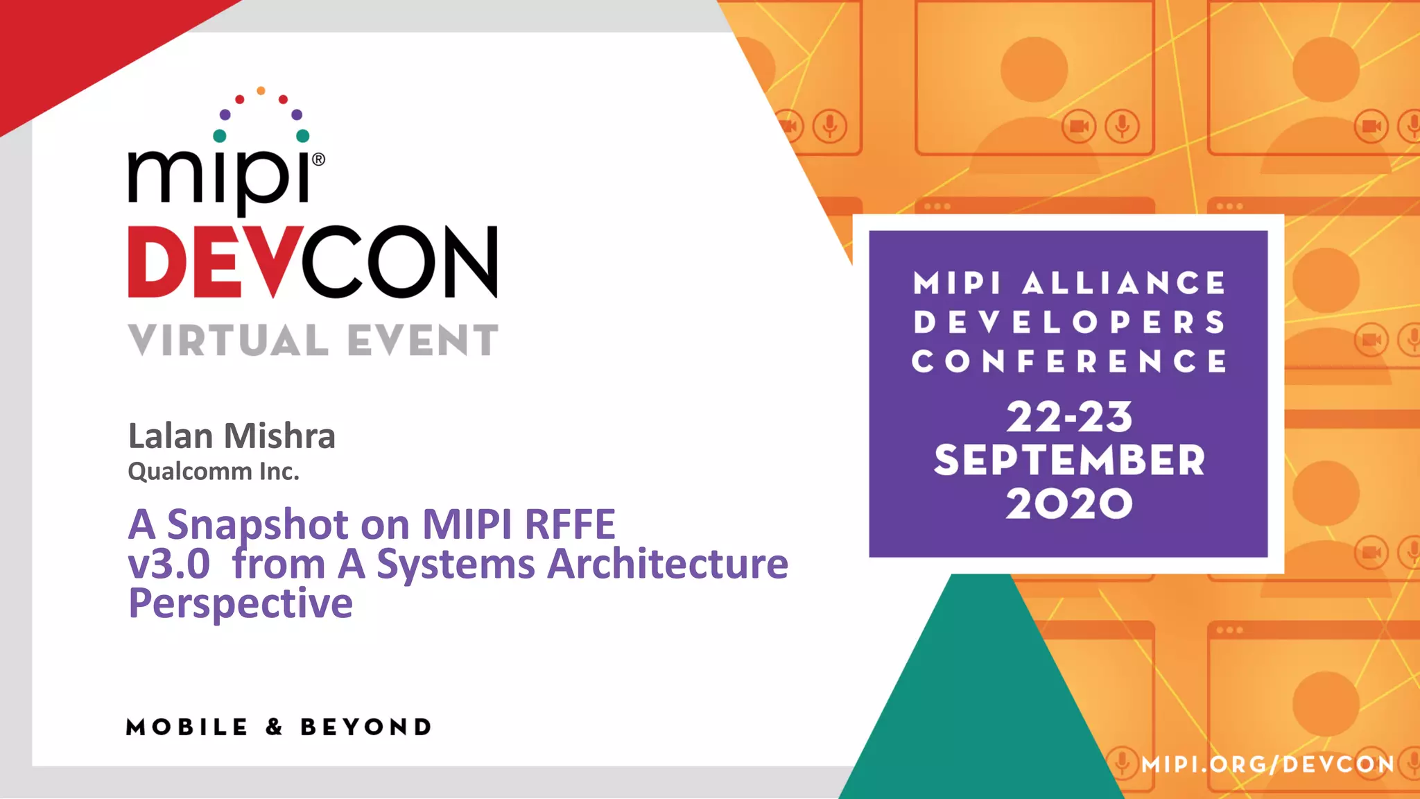 MIPI DevCon 2020 | Snapshot of MIPI RFFE v3.0 from a System-Architecture Perspective | PDF