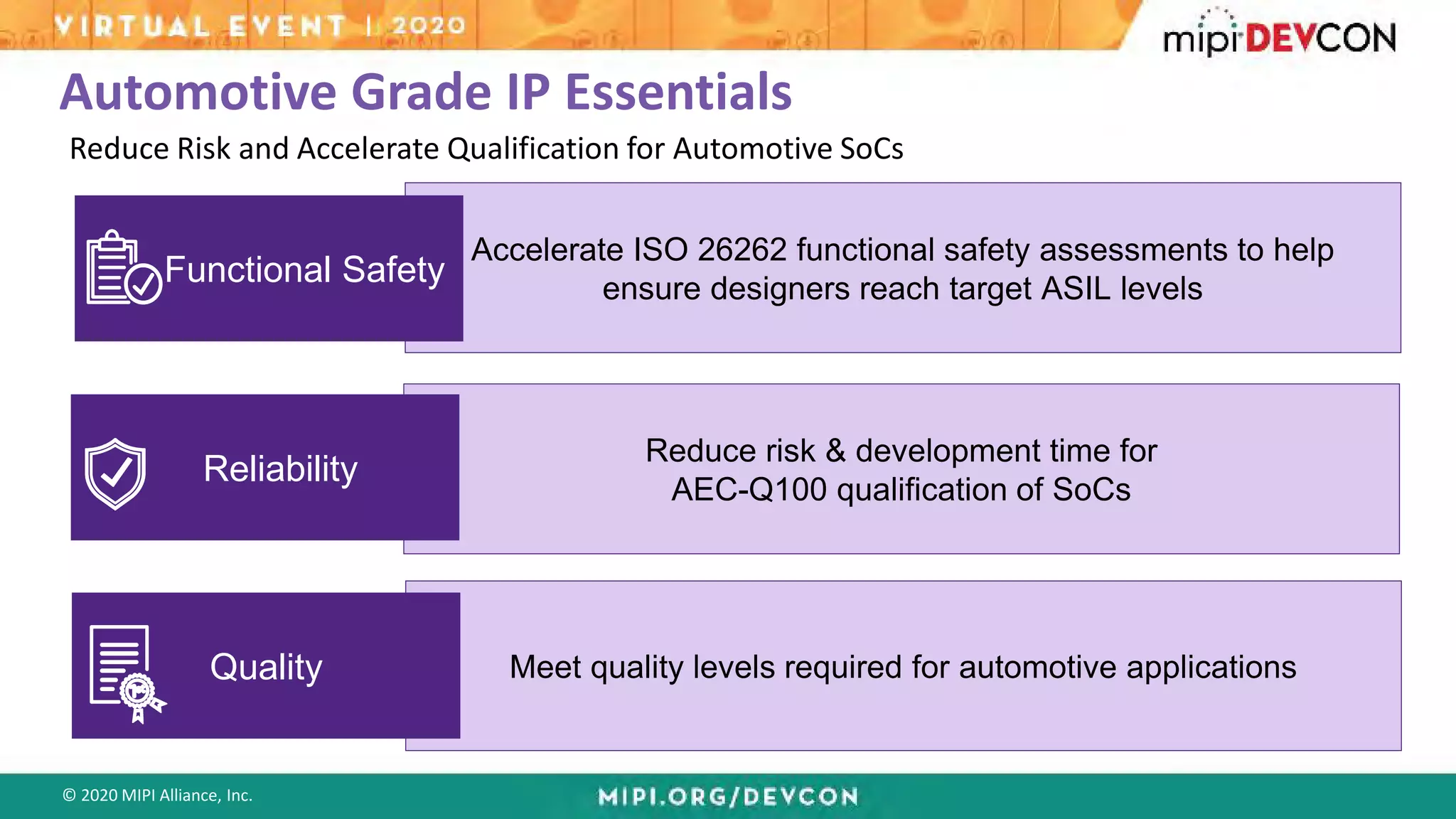 MIPI DevCon 2020 | Why an Integrated MIPI C-PHY/D-PHY IP is Essential | PDF
