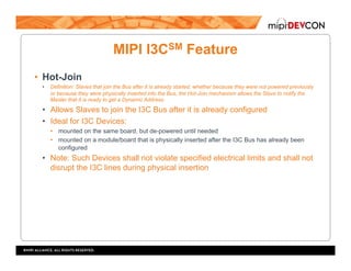 MIPI DevCon 2016: A Developer's Guide to MIPI I3C Implementation | PDF