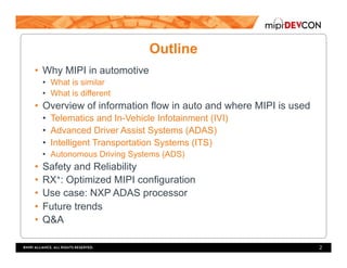 MIPI DevCon 2016: MIPI in Automotive | PPT