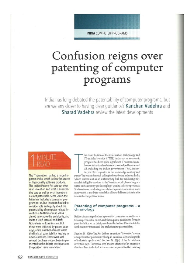 MIP IP Focus India 2016 | PDF