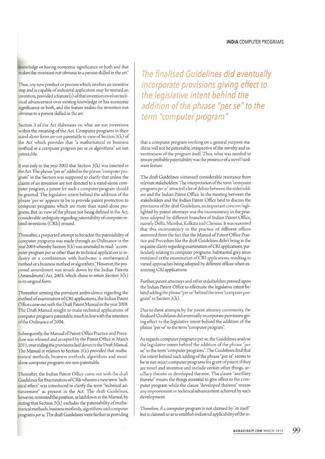 MIP IP Focus India 2016 | PDF