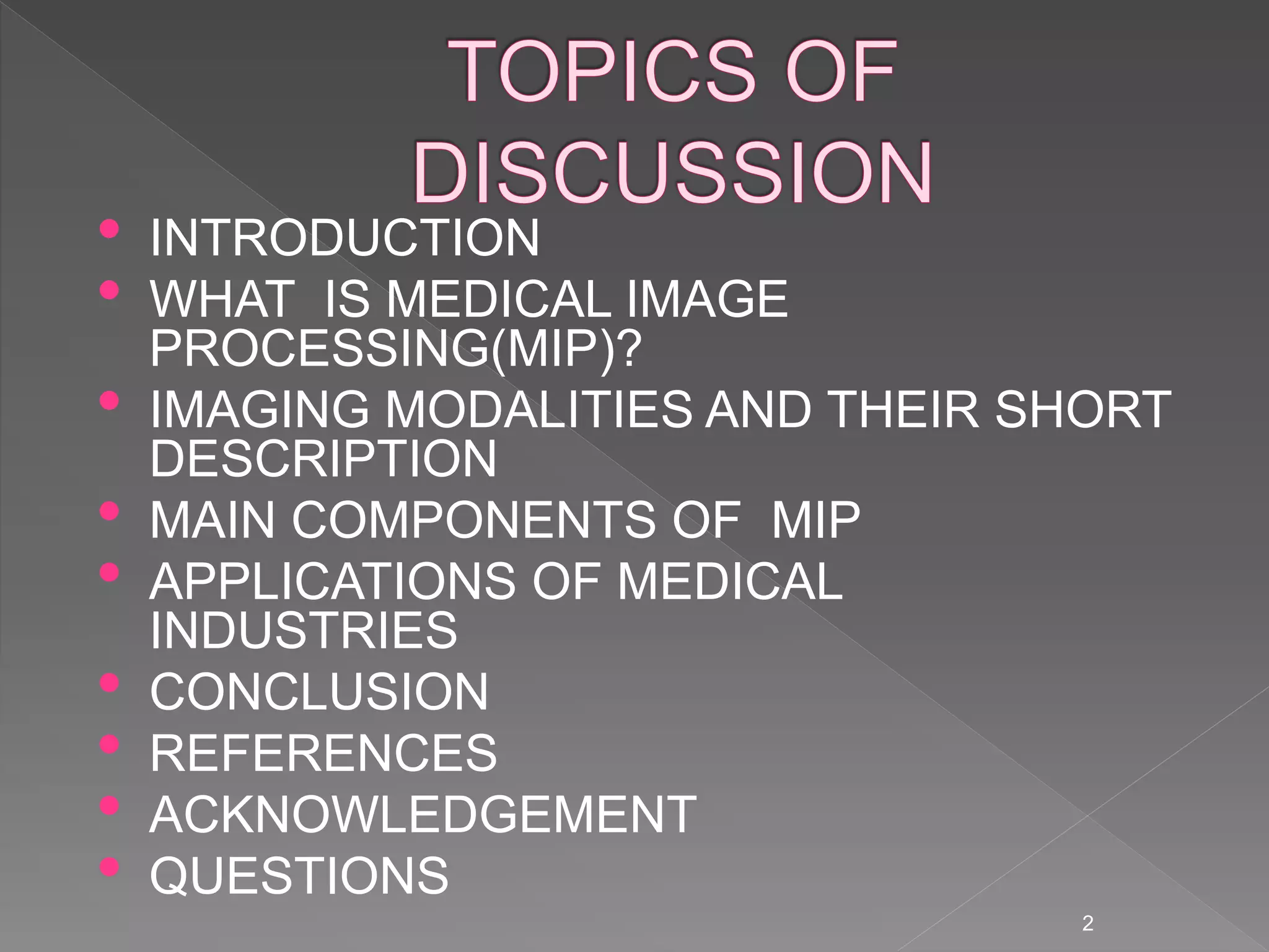 MEDICAL IMAGE PROCESSING | PPTX