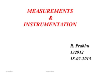 Measurement & instrumentation ppt | PPTX
