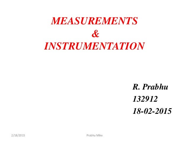 Measurement & instrumentation ppt