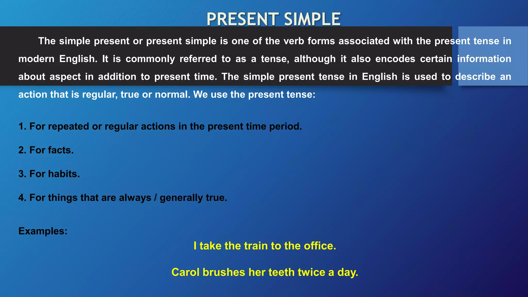 Simple and Continuous Tenses | PPT