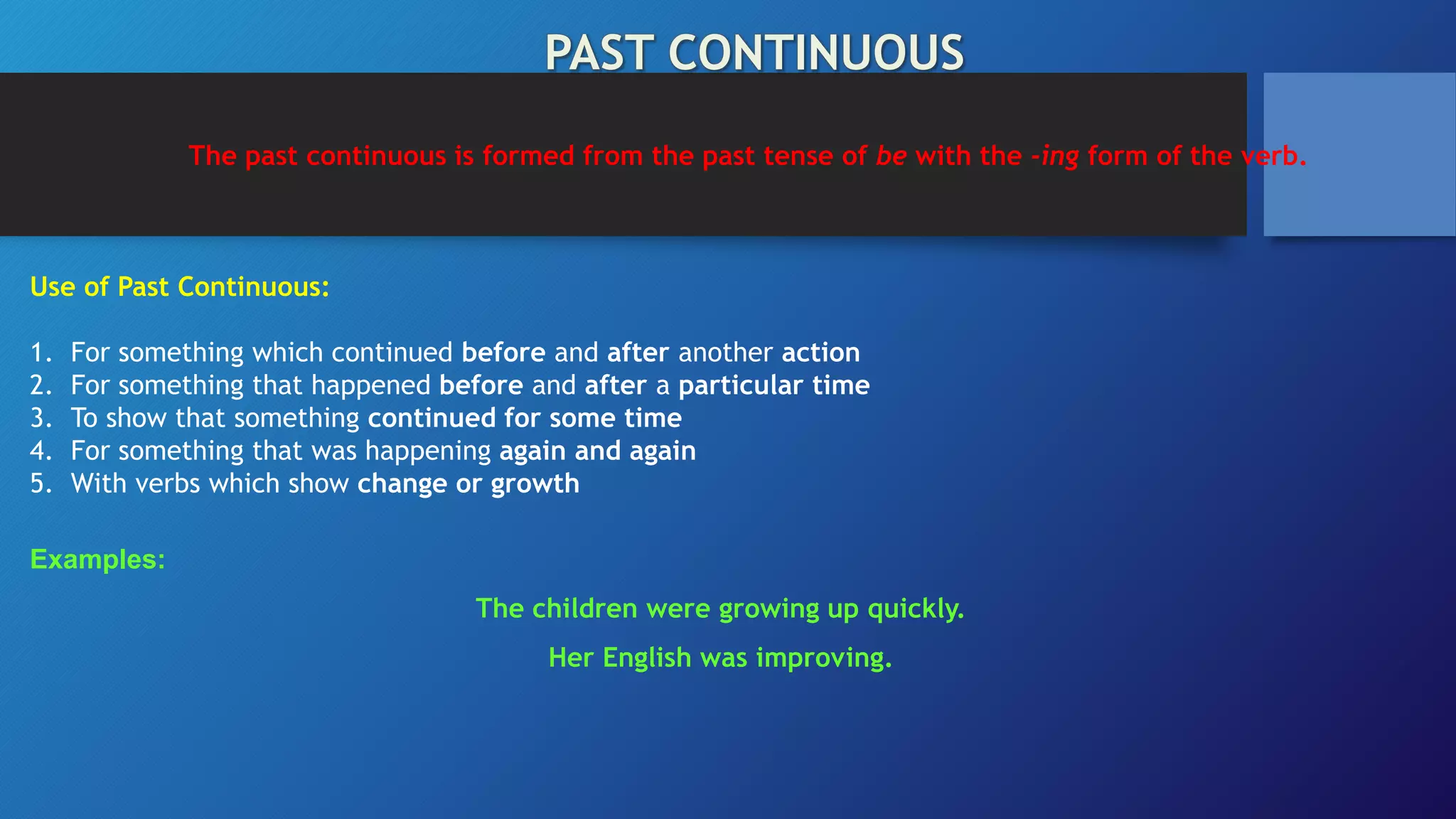 Simple and Continuous Tenses | PPT