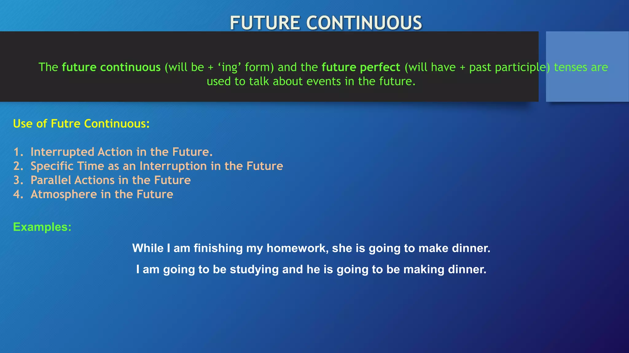 Simple and Continuous Tenses | PPT