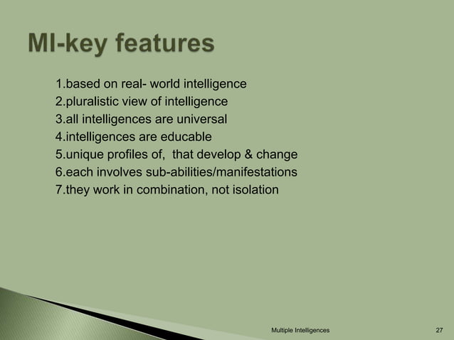 Mutiple intelligence presentation by asma | PPT