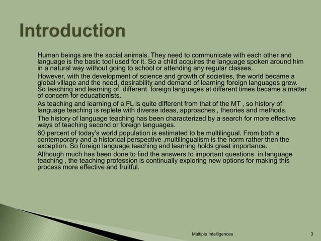 Mutiple intelligence presentation by asma | PPT