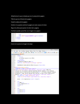 Mi primera pagina en html | DOCX
