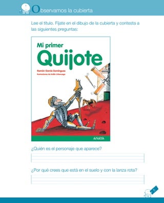 Mi primer quijote libro de trabajo | PDF