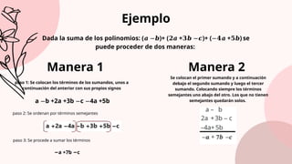 Expresiones algebraicas, suma, resta, multiplicación y división | PPTX