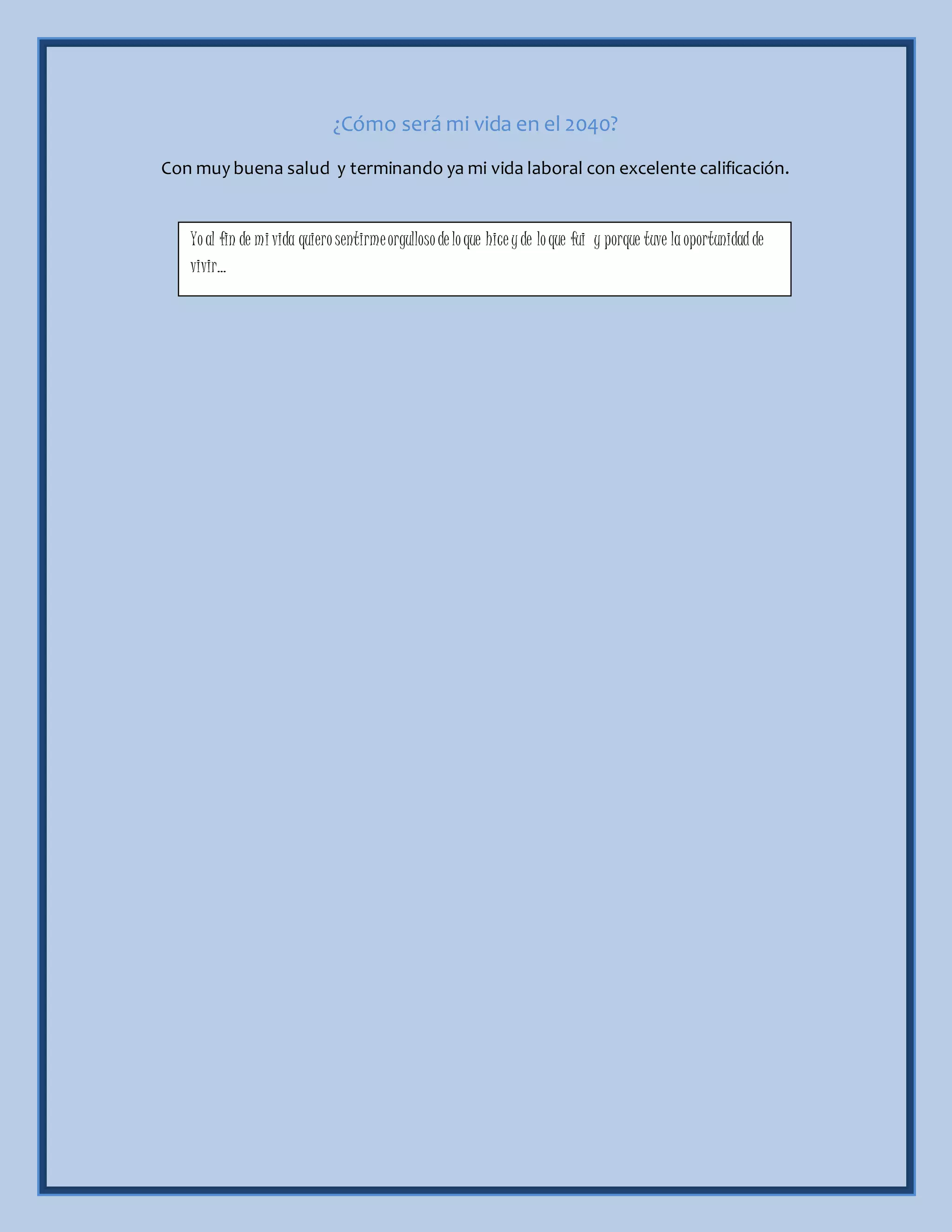 Mi proyecto de vida | DOCX