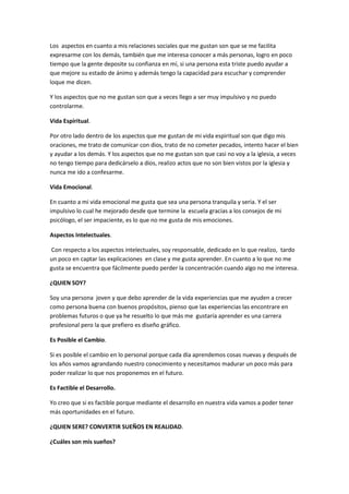 Mi proyecto de vida | DOCX