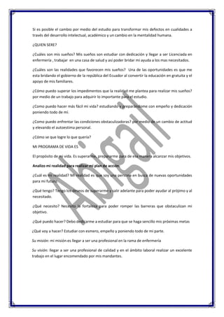 Mi proyecto de vida word | DOCX