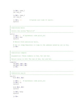 MIPS and QtSpim | PDF