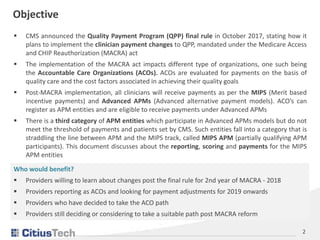 MIPS APM for ACOs: A Hybrid Reimbursement Model | PPTX