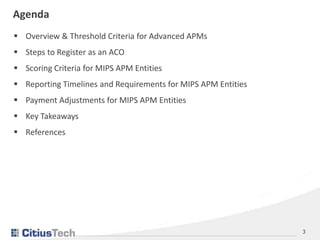 MIPS APM for ACOs: A Hybrid Reimbursement Model | PPTX