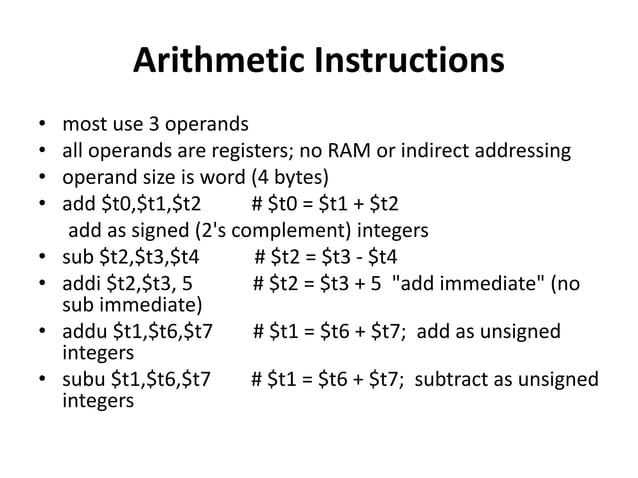 MIPS Architecture | PPT