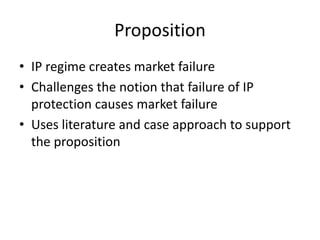 Intellectual Property Rights- Market Failure? | PPT