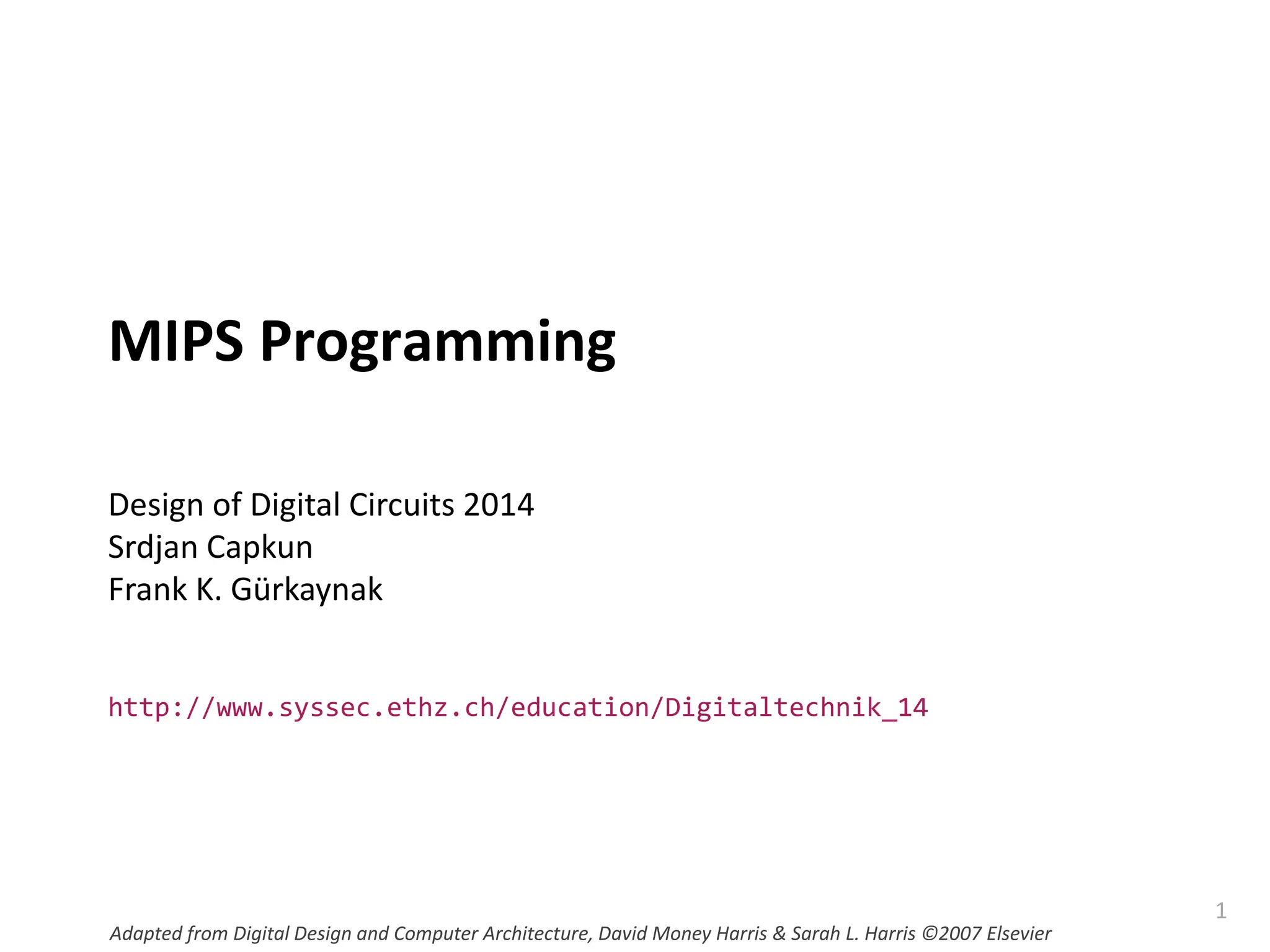 Mips Programming Pdf