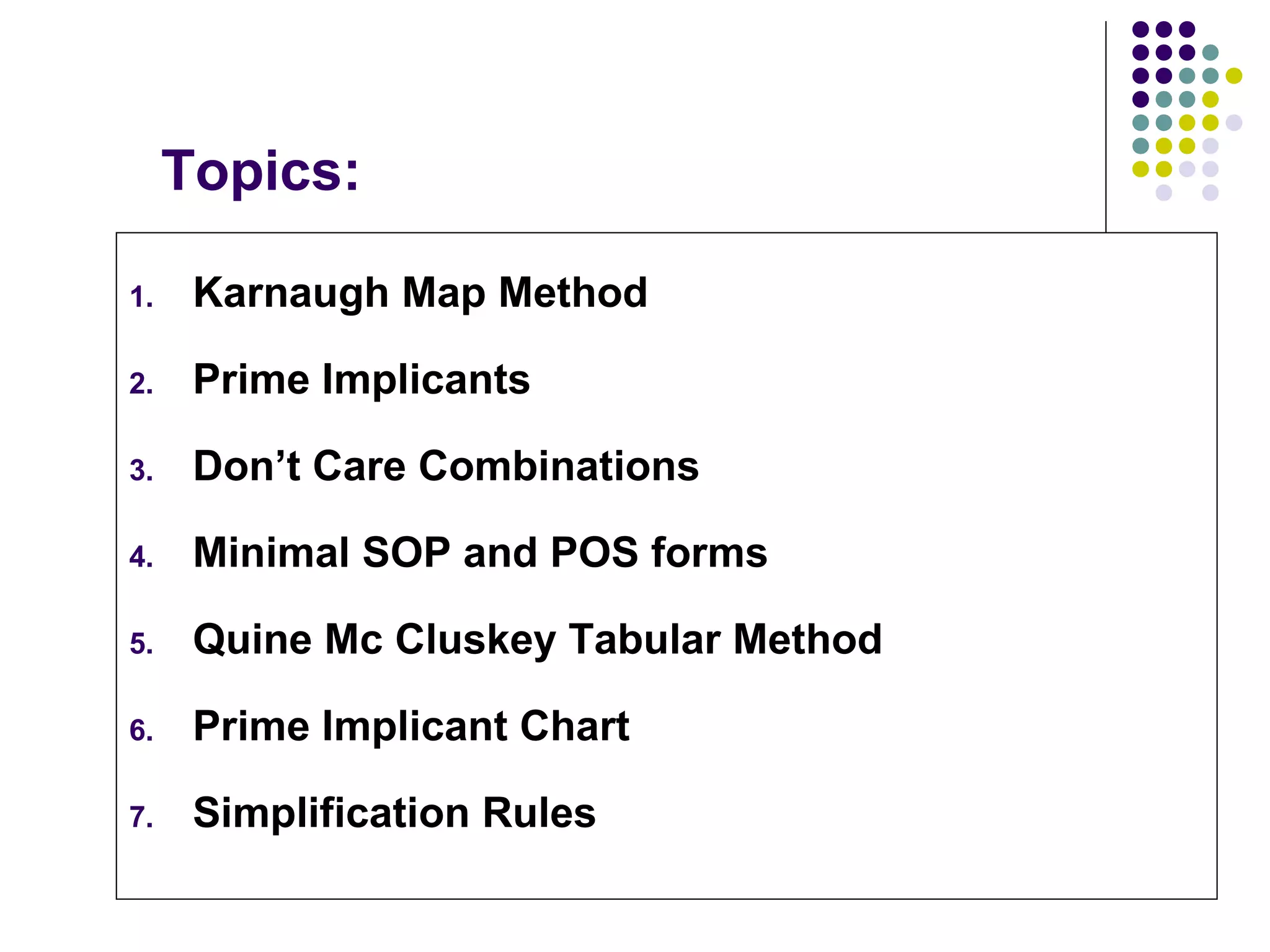 STLD- Switching functions | PPT | Computing | Technology & Computing