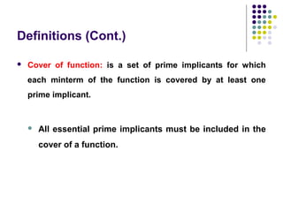 STLD- Switching functions | PPT | Computing | Technology & Computing