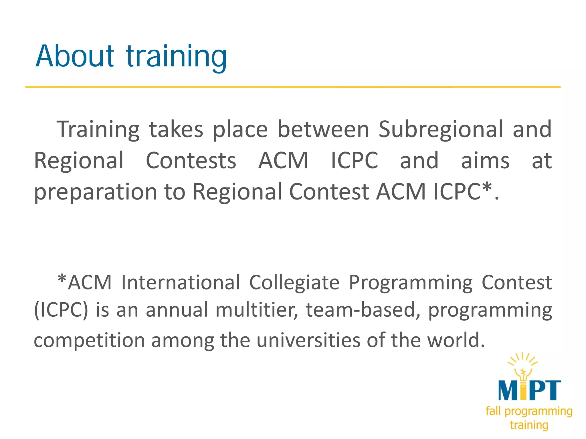 MIPT Fall Programming Training | PDF | Sports