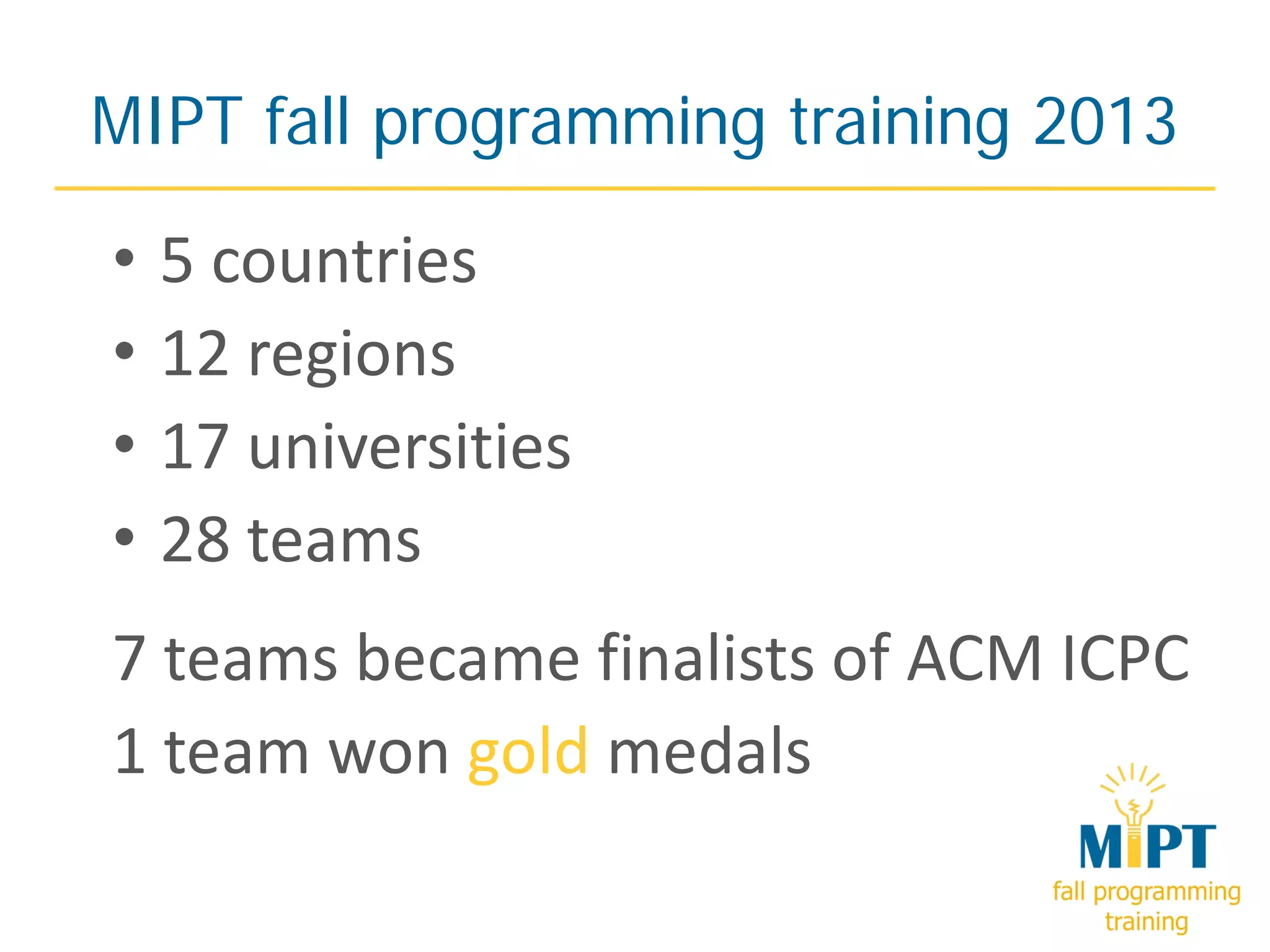 MIPT Fall Programming Training | PDF | Sports