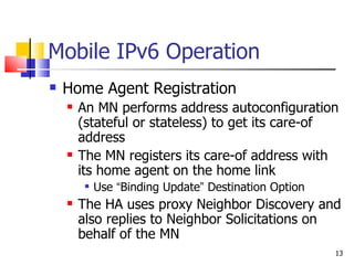 Introduction to Mobile IPv6 | PPT