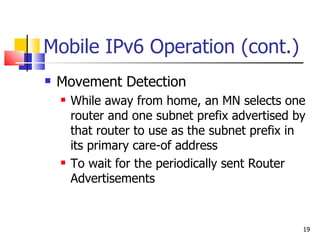 Introduction to Mobile IPv6 | PPT
