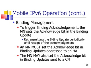 Introduction to Mobile IPv6 | PPT