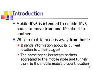 Introduction to Mobile IPv6 | PPT