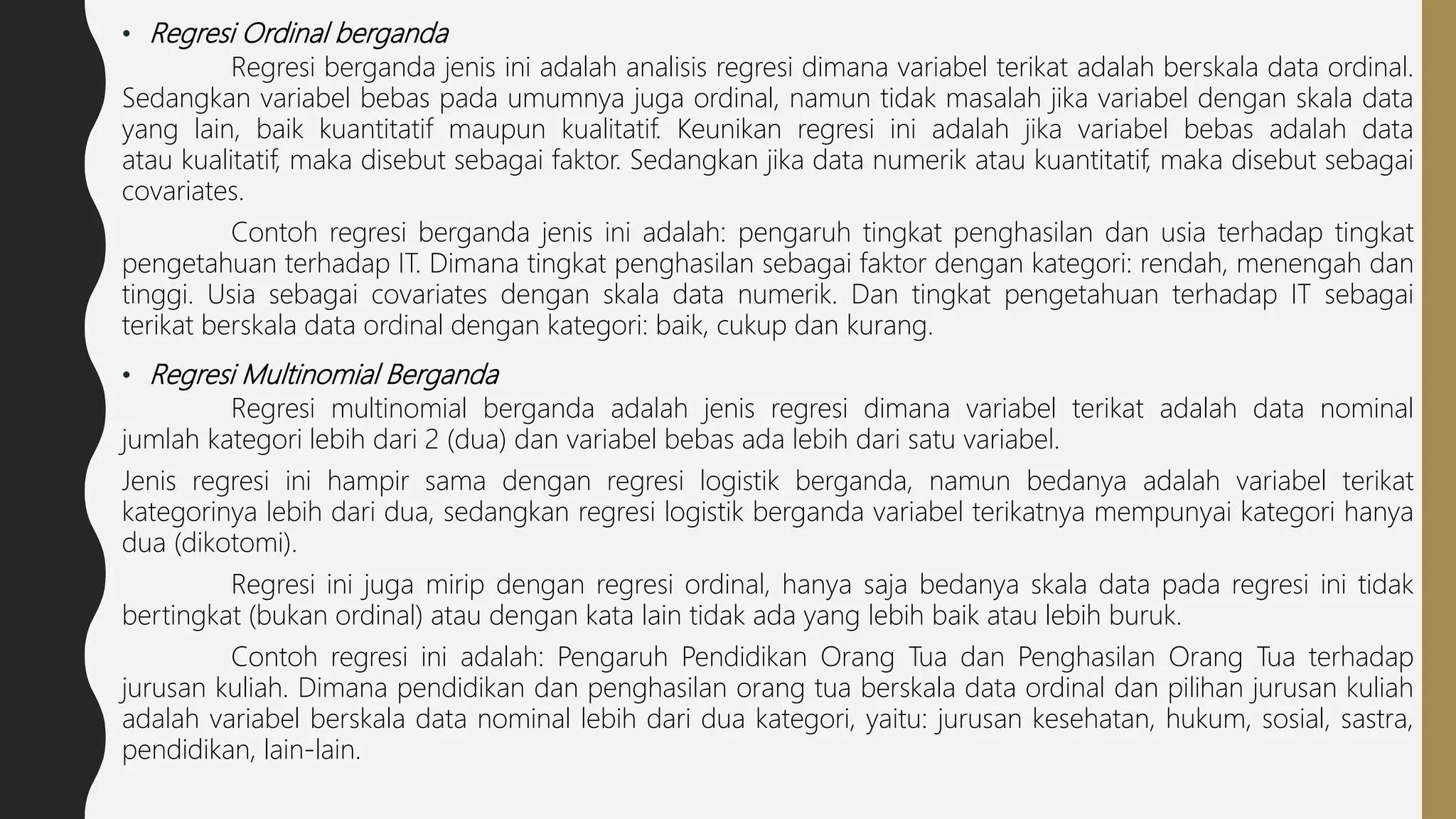 analisis regresi korelasi | PPT