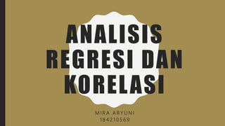 analisis regresi korelasi | PPT