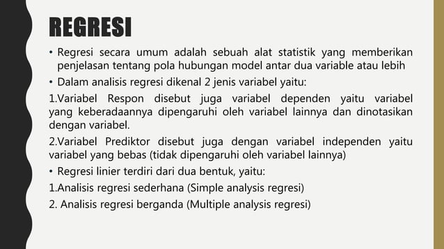 analisis regresi korelasi | PPT