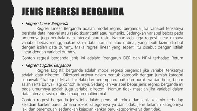 analisis regresi korelasi | PPT