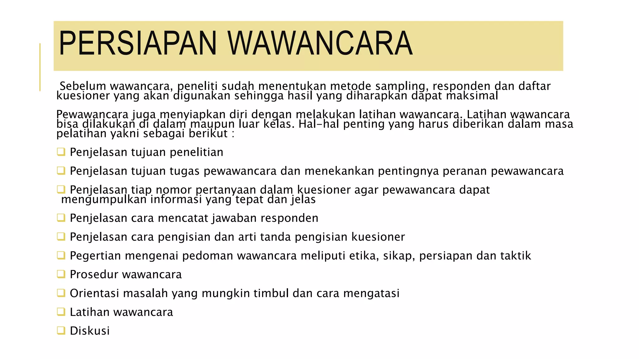 TEKNIK WAWANCARA | PPTX