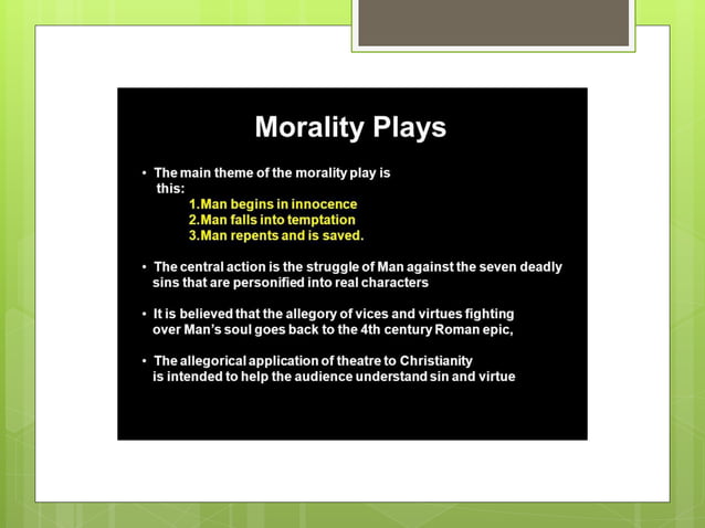 Miracle and morality plays ppt | PPTX