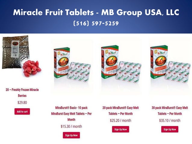 Miracle berry fruit tablets | PPTX