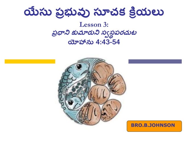 Miracles of jesus JOHN 4:43-54 | PPT