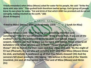 Miracles Of Prophet Musa