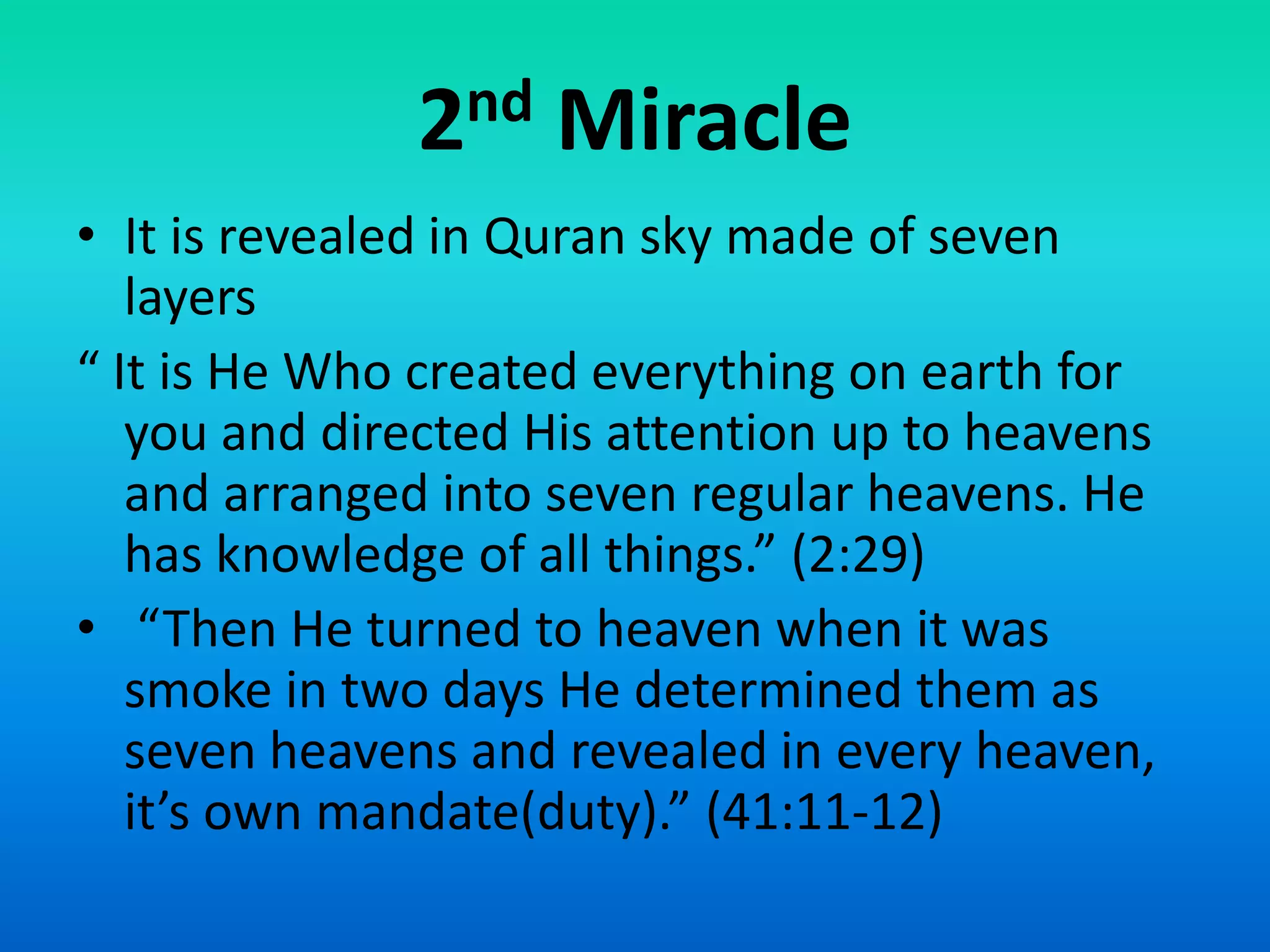 Miracles of the quran | PPTX